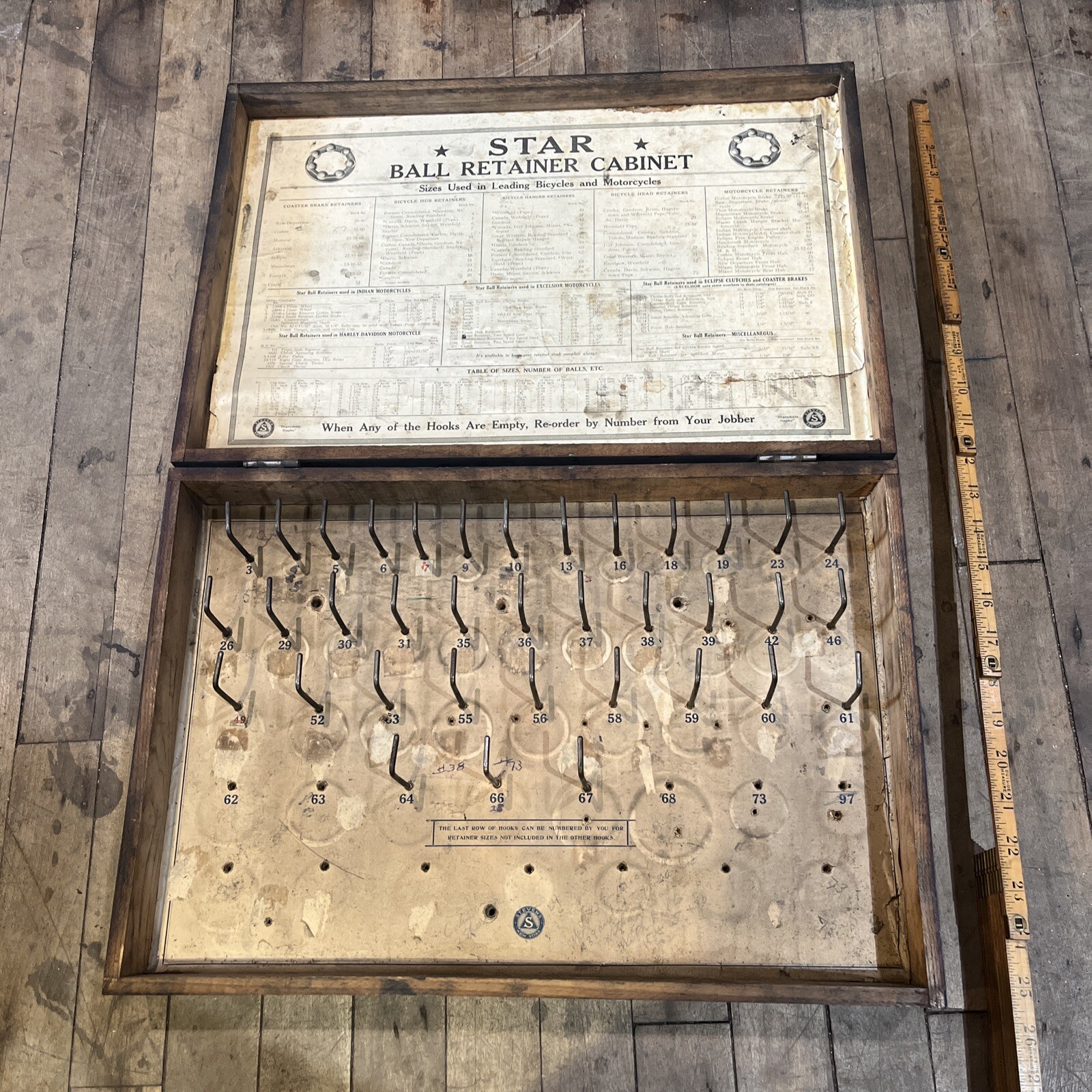 STAR 1910-16 Motorcycle Bearing Display Harley Cabinet Sign Antique ...