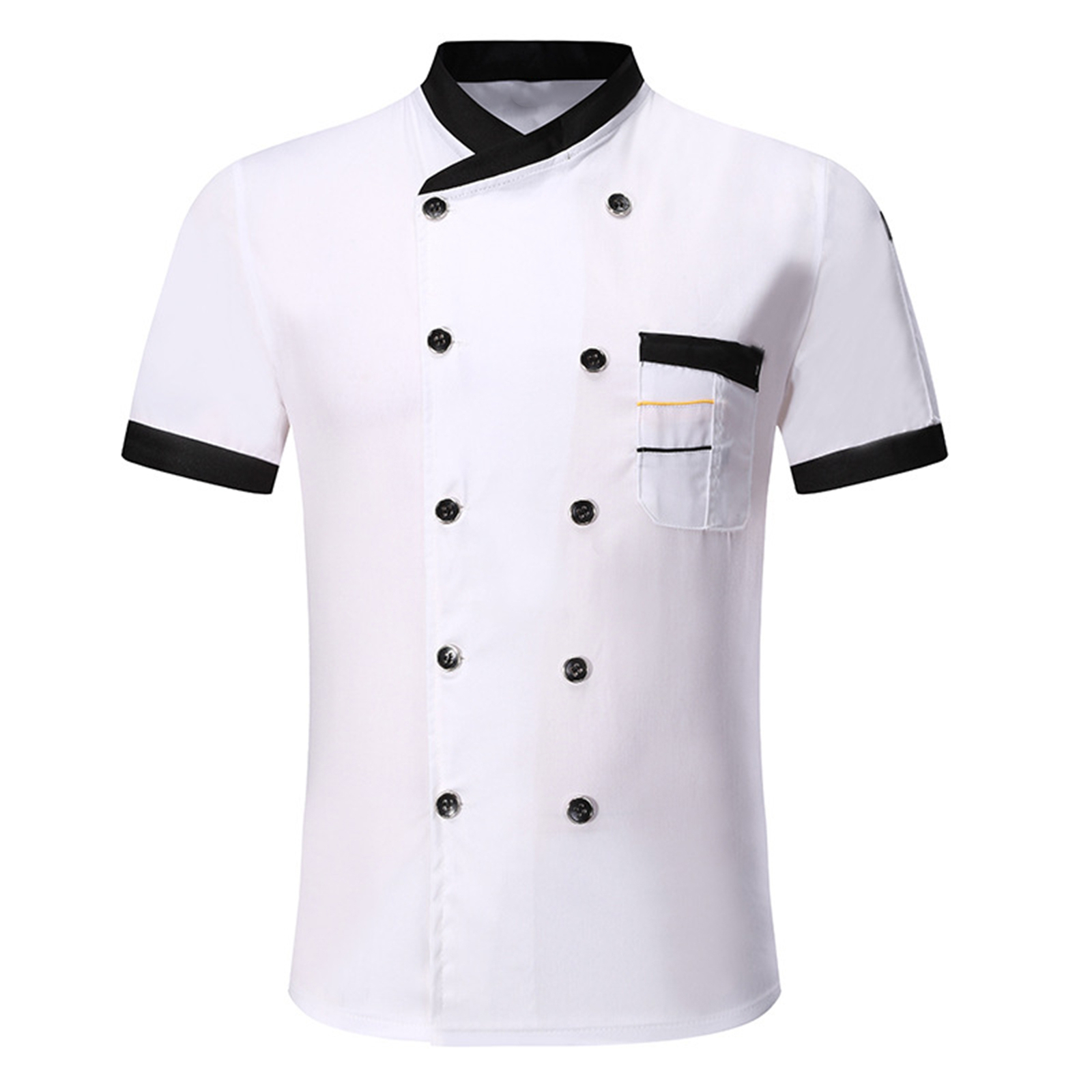 Chef Uniform Stand Collar Cooking Unisex Plus Size Chef Uniform Super ...