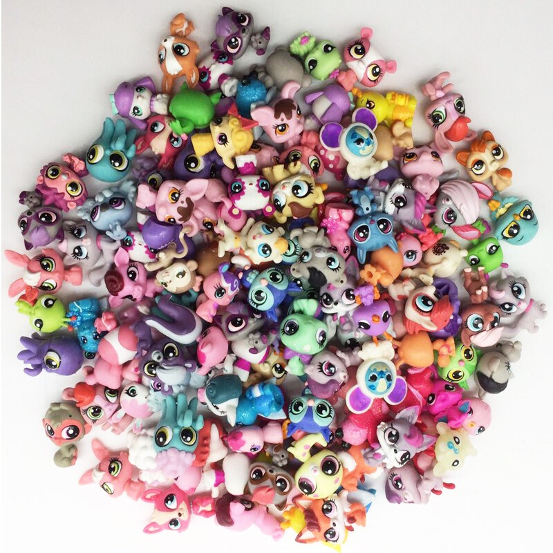Random Lot 10X 1" Original Littlest Pet Shop Mini LPS Cute Animals ...