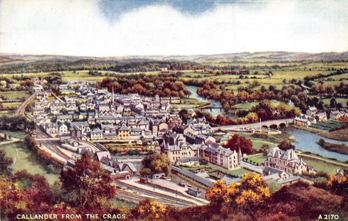 STERLINGSHIRE SCOTLAND~CALLANDER FROM THE CRAGS ~B F C PARR POSTCARD | eBay