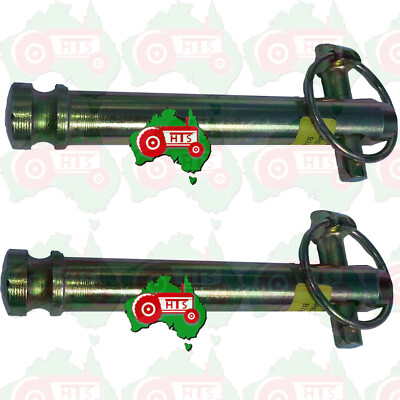 Tractor 2x Linkage Top Link Pins 1" x 75mm Cat2 Fits Fordson Major ...