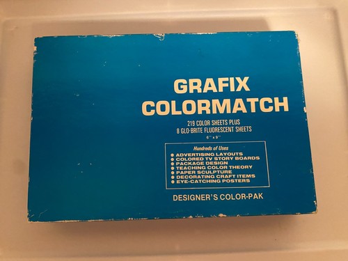 GRAFIX COLORMATCH 6"X9" PAPER SWATCHES 219 COLOR SHEETS PLUS ...