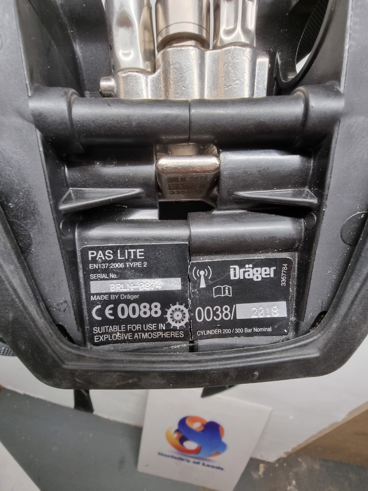 Drager PAS Lite gauge BREATHING APPARATUS ldv La Pss AE Positive ...