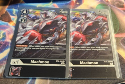 x2 Digimon MACHMON BT6-059 Black Rare TCG | eBay