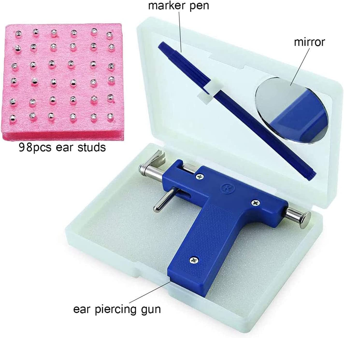 Ear Piercing Gun Kit Professional Ear Piercing Gun Tool Set Ear Nose ...