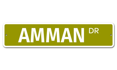 5098 SS Amman 4" x 18" Novelty Street Sign Aluminum | eBay