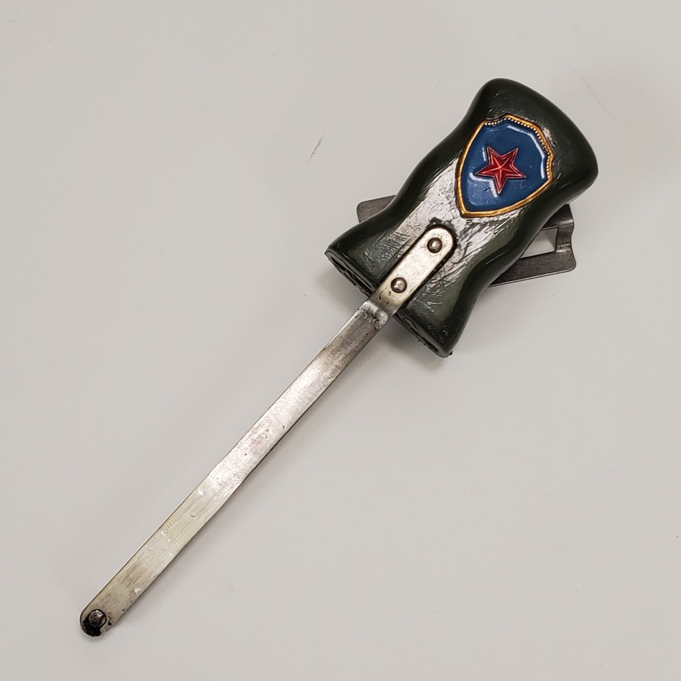 Vintage Chinese Military Police Dagger Retractable Blade Safety Lock ...