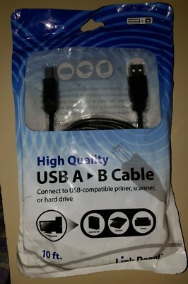 Link Depot High-Quality USB A- B Cable (10 ft) UPC: 899744003800 | eBay
