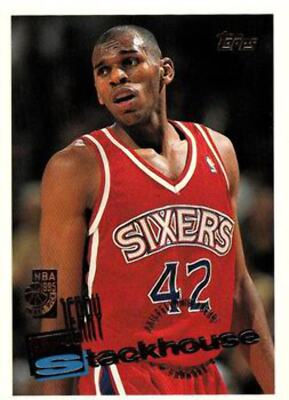 #229 Jerry Stackhouse - Philadelphia 76ers - 1995-96 Topps Basketball ...