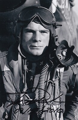 WWII Col. J.Peterburs P-51 Pilot (downed German Ace W.Schuck) SIGNED ...