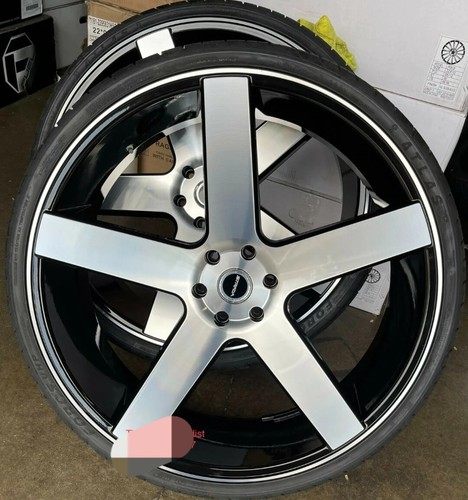 28'' inch Strada Perfetto Black Machine Wheels Tires Cadillac Escalade ...