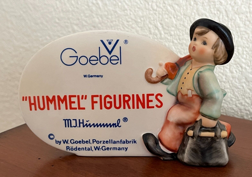 HUMMEL FIGURINE - DEALER STORE SIGN/PLAQUE GOEBEL #187A TMK 5 Merry ...