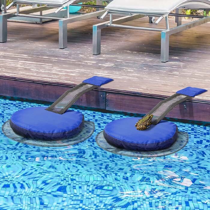 Swimming Pool Critter Saving Escape Ramp Frog Log Animal Saver Blue ...