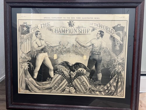 J.L. Sullivan vs Jake Kilrain bare knuckle advertisement. Original. | eBay