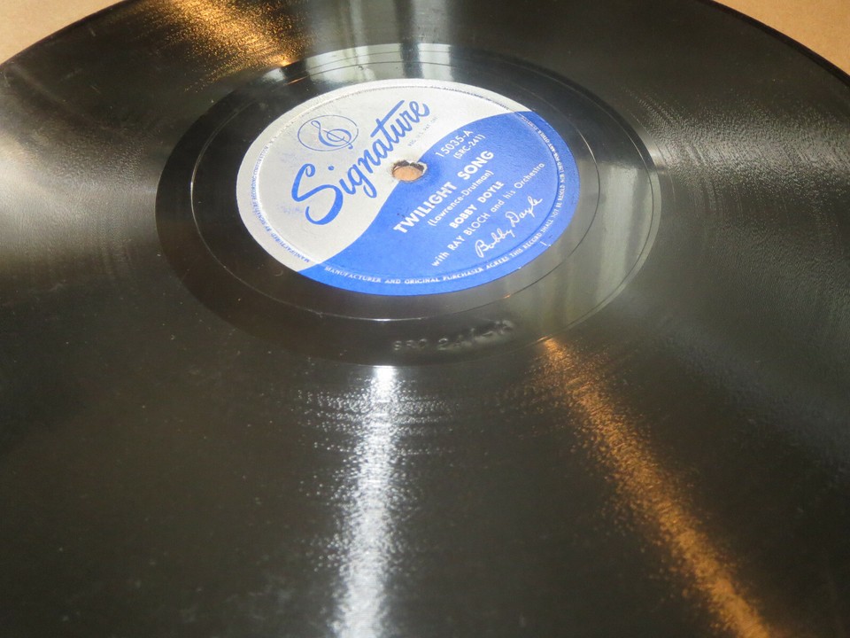 78RPM Signature 15035 Bobby Doyle, Twilight Song / Adventure nice, mild ...