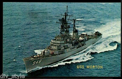 USS Morton DD-948 postcard US Navy Destroyer "Saltiest ship in the ...