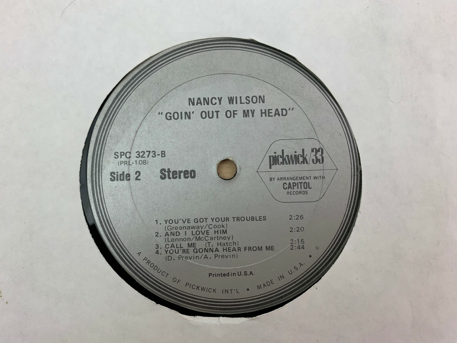 Nancy Wilson Goin' Out of My Head Vinyl LP Record Album SPC 3273 | eBay