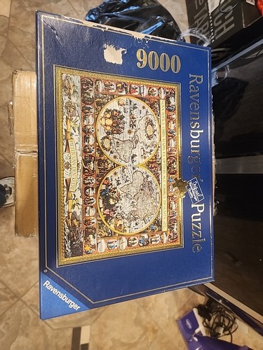 Ravensburger 9000 Piece Jigsaw Puzzle~Big World map 1611~Complete w ...