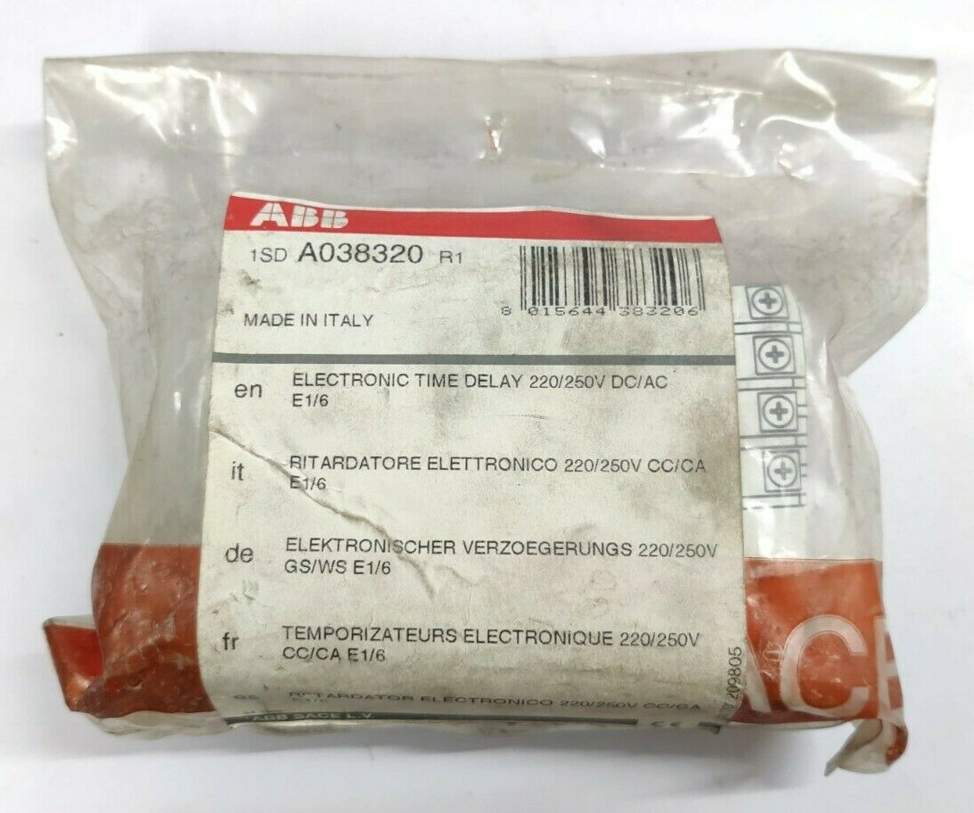 ABB 1SDA038320R1 Electronic Time Delay 220/250V DC/AC E1/6 | eBay