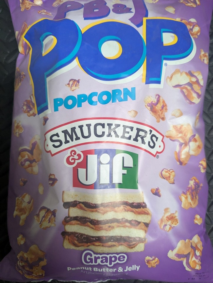 PB&J POP Smucker’s Popcorn JUMBO Bag Limited Jif Peanut Butter Grape ...