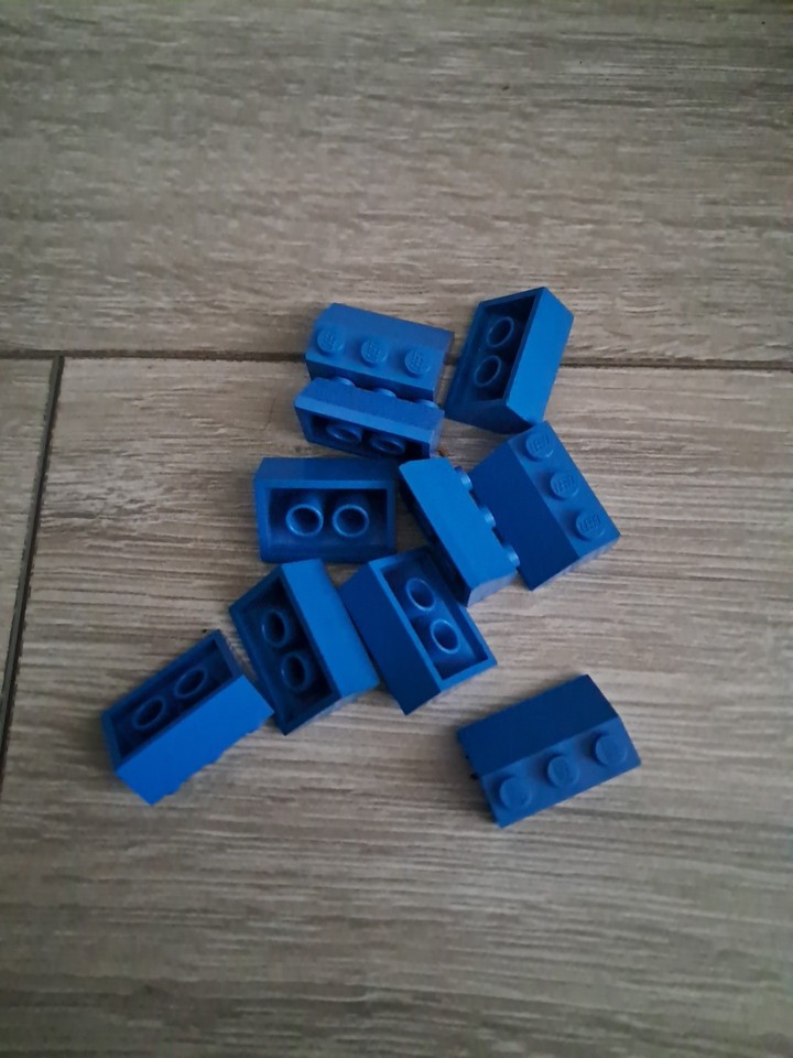 Lego Spares Parts Pieces Blue 2 X 3 Slopes X 10 (B166) | eBay UK