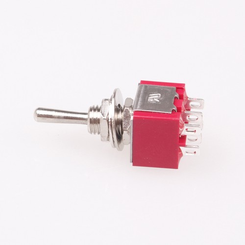 6Pcs DPDT （ON）-OFF-（ON） Momentary Mini Toggle Switch AC 250V/2A 120V/5A ...