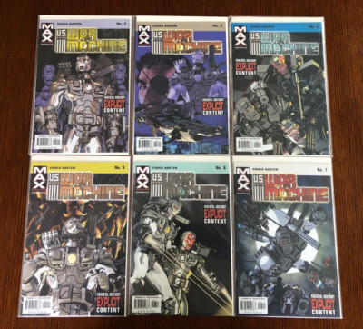 Lot - U.S. War Machine (MAX Marvel 2001-2002) 1st Print - #2, 3, 4, 5 ...