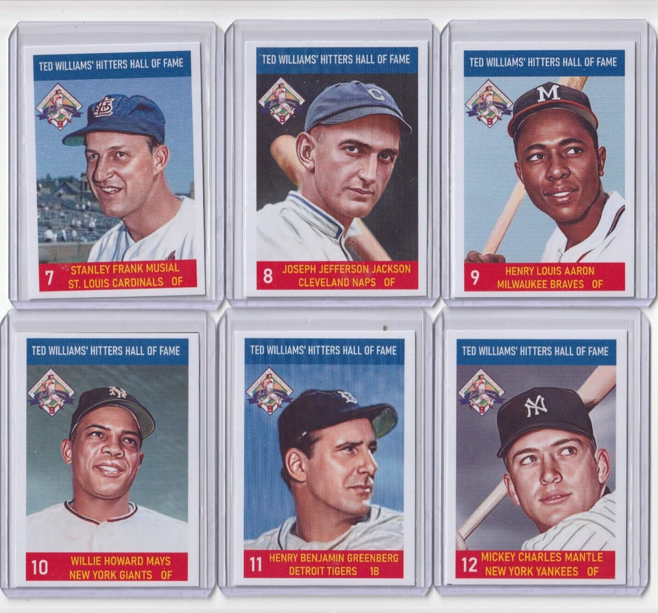 HITTER'S HALL OF FAME SET, 20 CUSTOM STANDARD SIZE CARDS | eBay