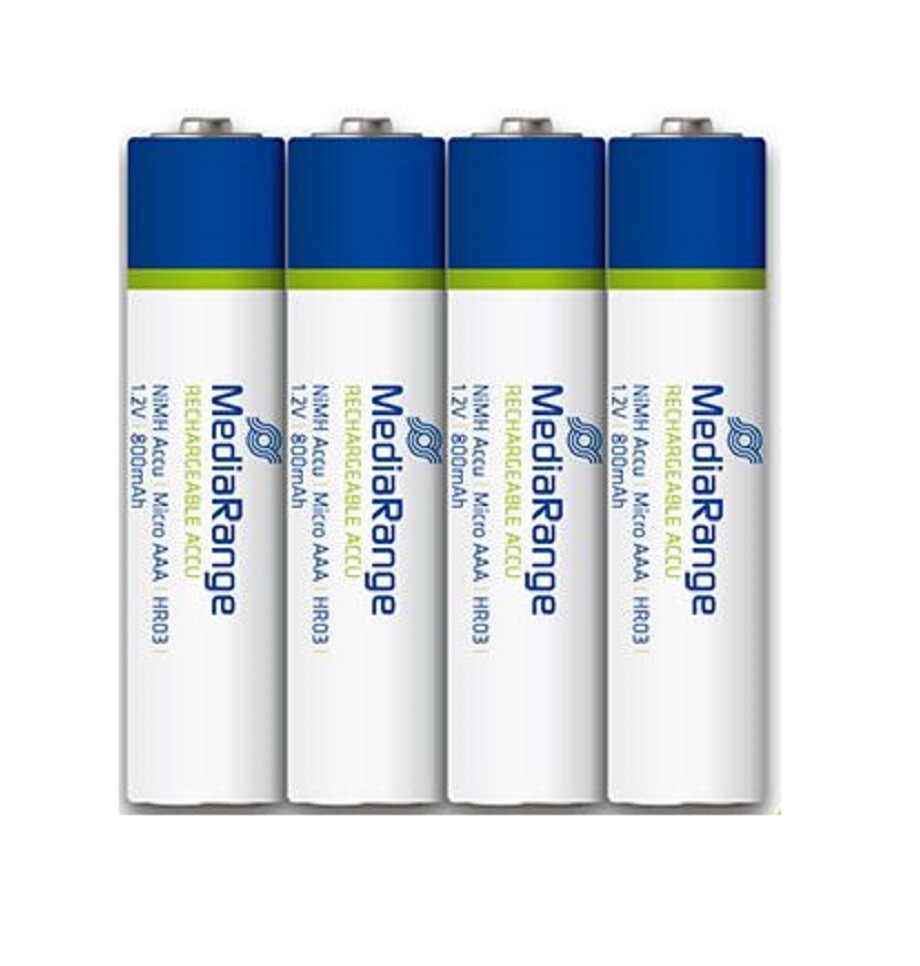 4 Rechargeable Batteries AAA Mini Stylus 1.2v Alkaline Minicylinder NI ...