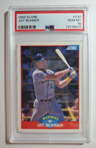 ERROR 1989 Score JAY BUHNER #530 GRADE 10-#43, NOT #34-UNIFORM- Seattle ...