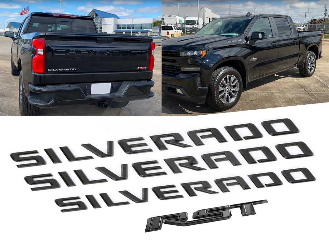 2019-2023 Chevrolet Silverado 1500 Matte Black Emblem Badge Nameplate ...