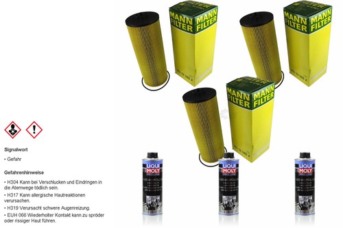 3xMANN-FILTER FILTRE À HUILE-HU 12 140 x +3xLIQUI MOLY Pro-Line ...
