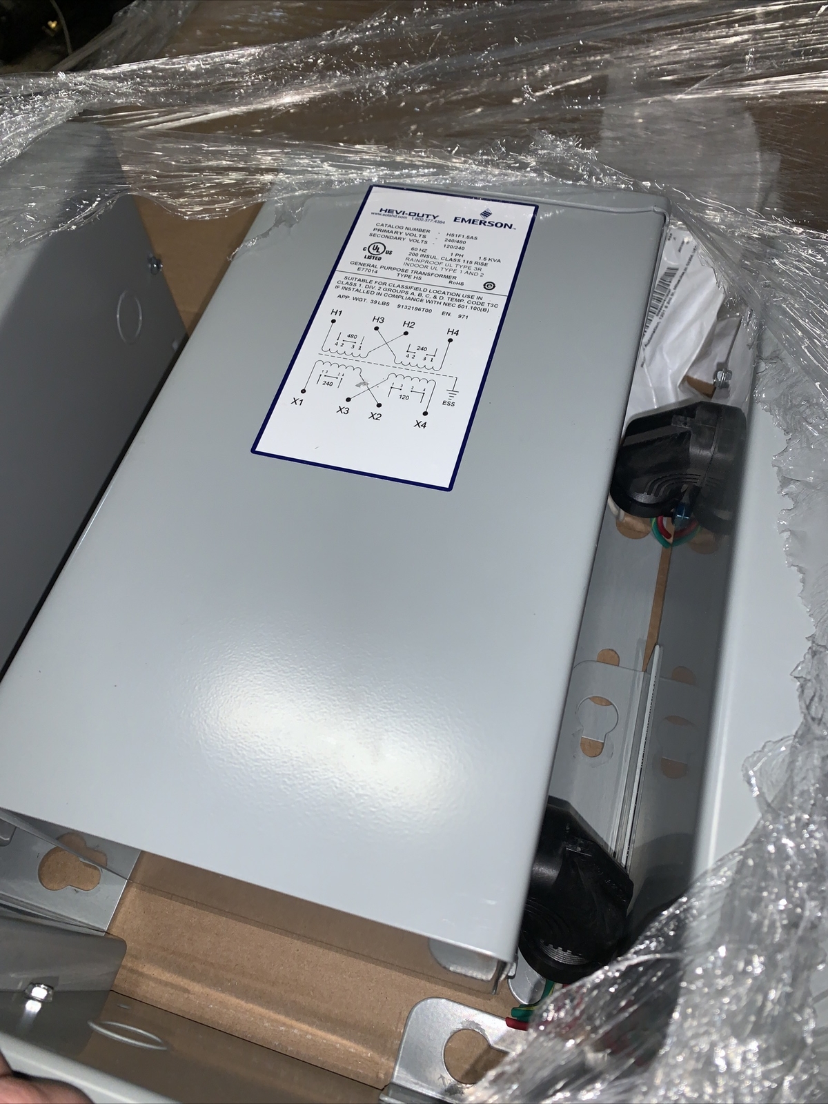 Emerson Sola Hevi-Duty Shielded General Purpose Transformer HS1F1.5AS ...