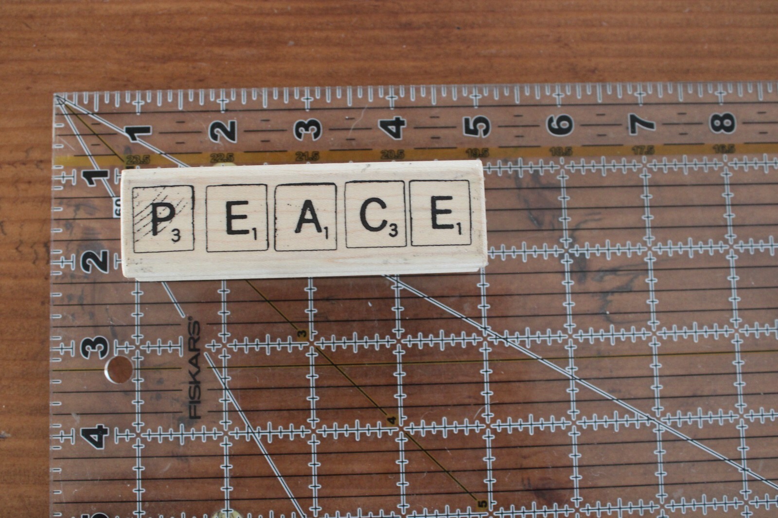 STAMPINGTON & COMPANY PEACE Scrabble Letters C8227 Wood Rubber Stamp T ...