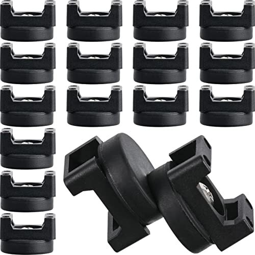 15 Pieces Magnetic Cable Clips Zip Tie Mount Base Black Magnetic Wire ...