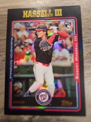 Robert Hassell III 2025 Topps Archives Black Foilboard Rookie Card ...