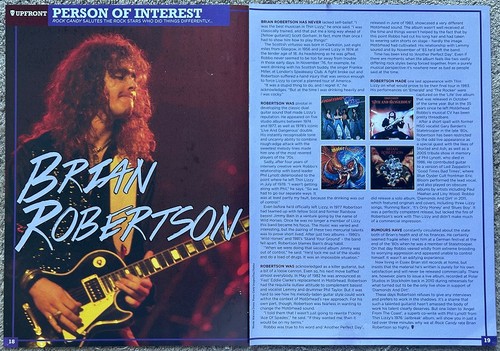 BRIAN ROBERTSON - 2019 full page UK magazine poster THIN LIZZY ...