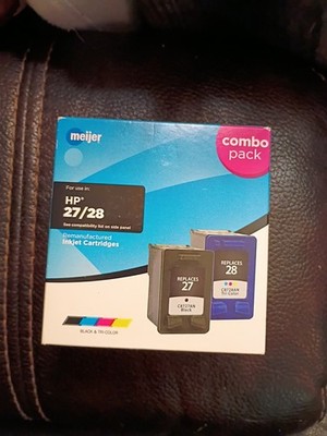 Black Tri-Color Combo Ink Cartridges Meijer HP 27 28 SEALED Brand New ...