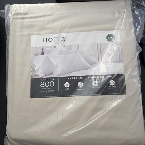 Hotel Signature Sateen 800 Thread Count Cotton Sheet Set, 6-Piece, Oak ...