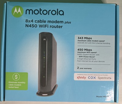Motorola 8x4 Cable Modem Plus N450 Wifi Router MG7315 | eBay