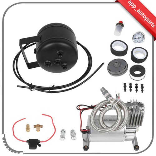 12V 0.5 Gallon Air Tank 150PSI Horns Compressor Gauge For Train Air ...