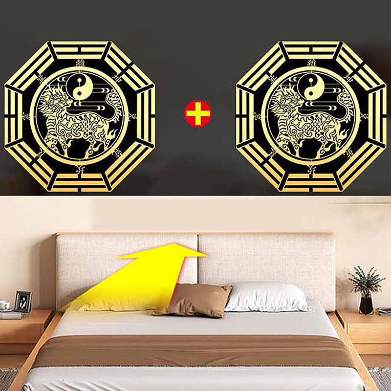 Feng Shui Qilin Stickers Self Adhesive Gold Metal Stickers Mobile Phone ...