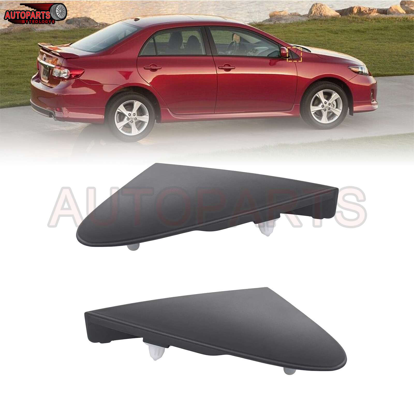 2x Side View Mirror Fender Corner Trim Cover For Toyota Corolla 08-13 L ...