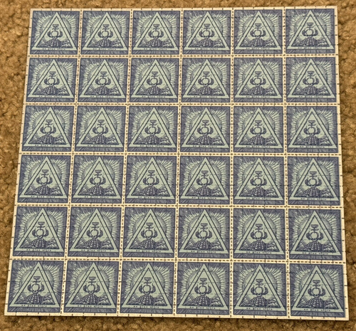 NE PLUS ULTRA Blotter Art Print on Blue Paper Metallic Ink Jon ...