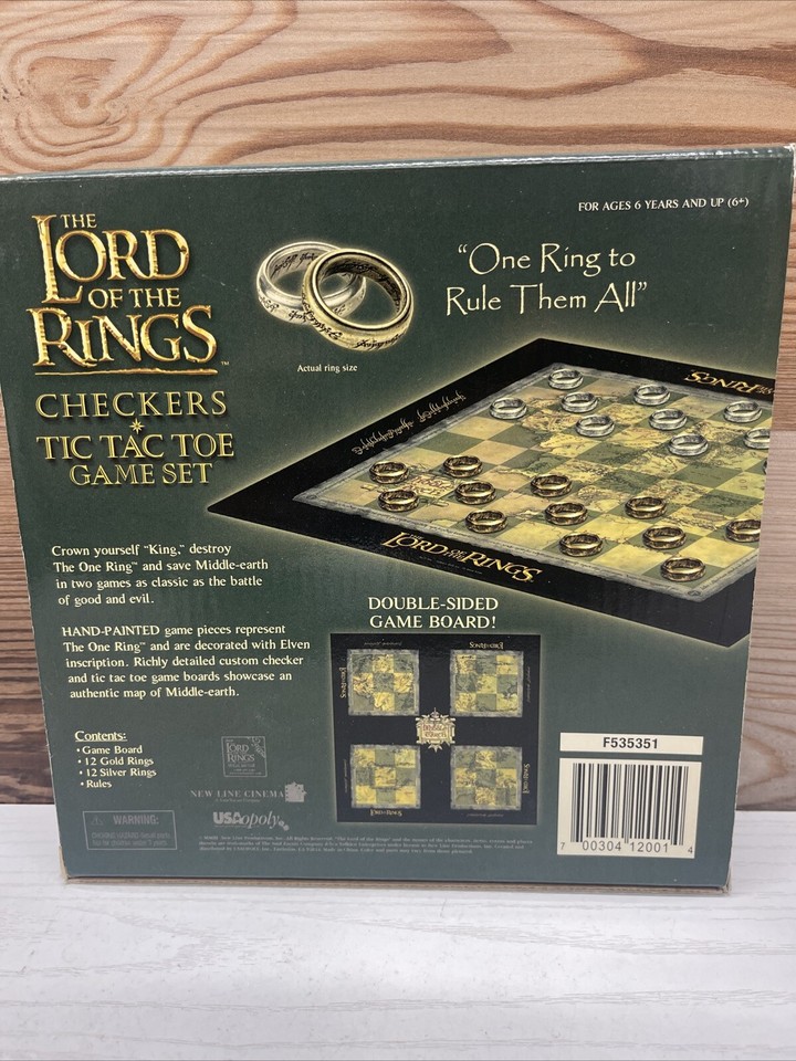NEW The Lord of the Rings Checkers & Tic Tac Toe Game | eBay