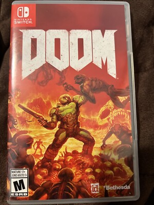 CLEAN Doom Nintendo Switch 2017 Game Cartridge FPS Fighting 45496591809 ...