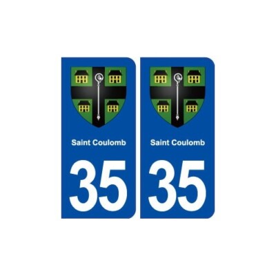 35 Saint Coulomb blason autocollant plaque stickers ville | eBay