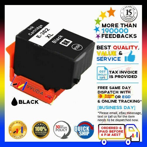 5x YYUDA NoN-OEM Inkjet 302XL BK / PBK / C/ M / Y for Epson XP6000 XP ...
