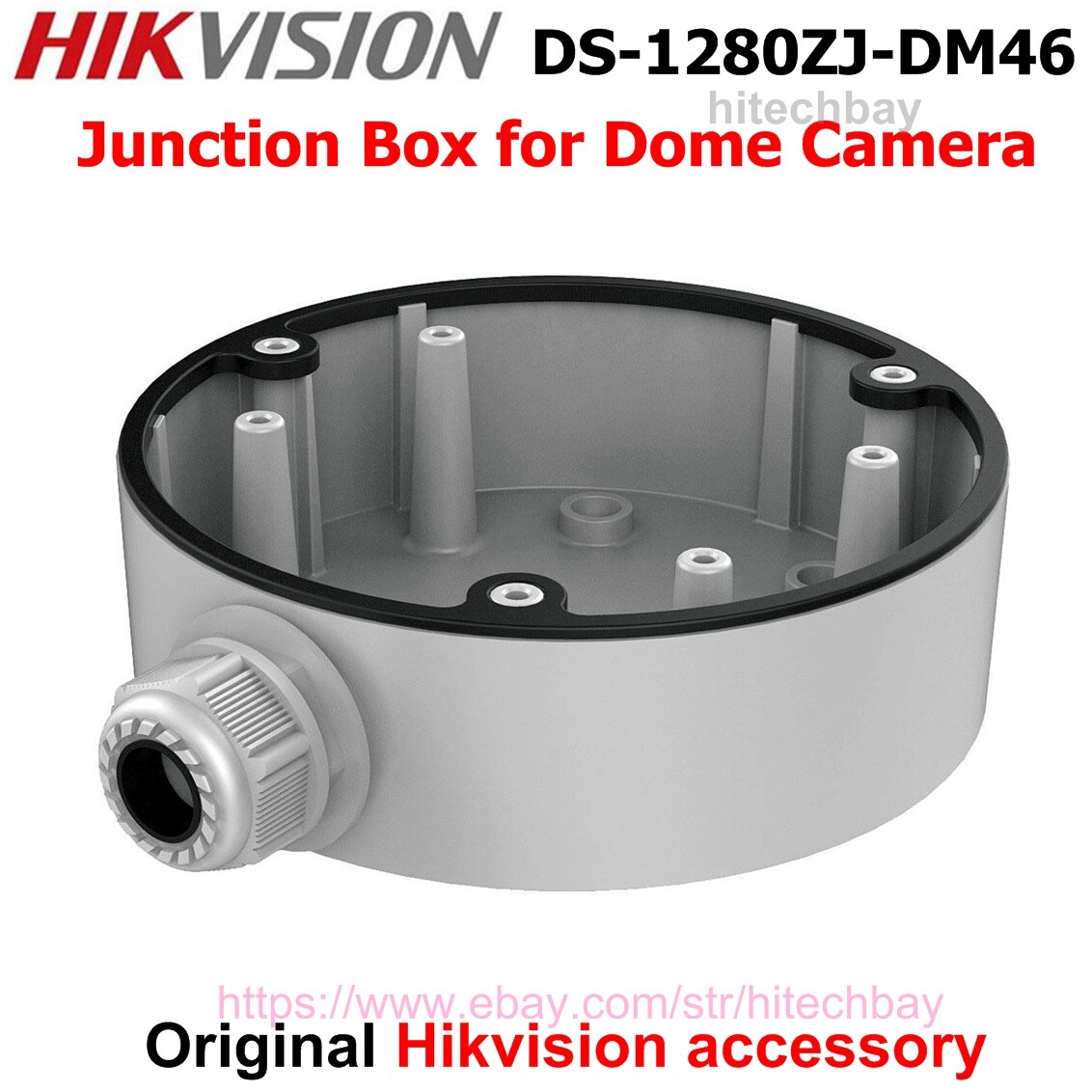 Hikvision Junction Box DS-1280ZJ-DM46 for Dome Camera DS-2CD2146/2183 ...