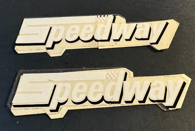(2) VINTAGE SPEEDWAY MINICYCLE DECALS ABOUT 1" X 5" READ (Y78) | eBay